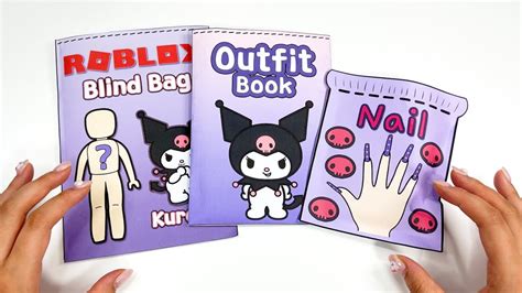 Paper Diy Roblox Sanrio Kuromi Outfits Blind Bag ASMR 로블록스 쿠로미