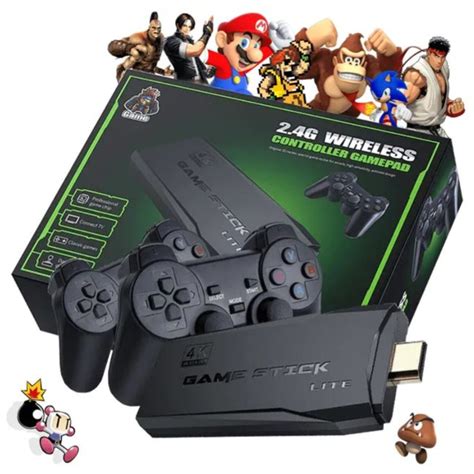 Game Stick Lite 4K 20000 Jogos Retros E 2 Controles