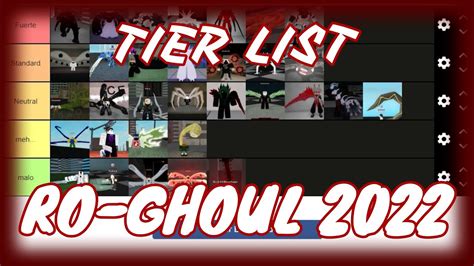 RO GHOUL TIER LIST 2022 YouTube