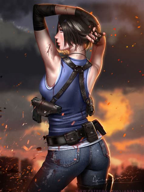Jill Valentine Resident Evil Drawn By Liang Xing Danbooru