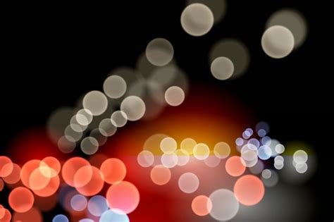 Free Vector Bokeh Lights Effect On Dark Wallpaper