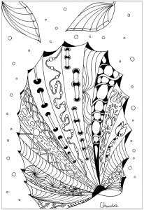 Planisphère Zentangle 1 Coloriages Zentangle difficiles pour