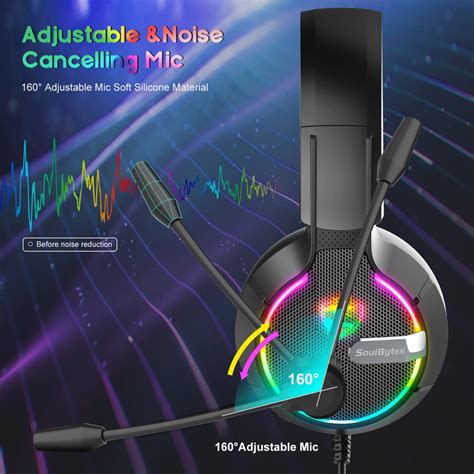 Soulbytes S19 USB 3 5mm 4 Pin Adjustable RGB Light Gaming Headset