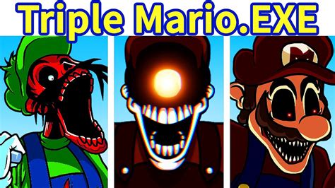 Friday Night Funkin Triple Mario EXE Triple Trouble But Mario EXE