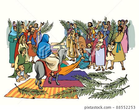 Jesus Enters Jerusalem Clip Art