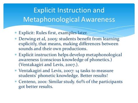 the effects of explicit instruction in elementary to intermediate efl…