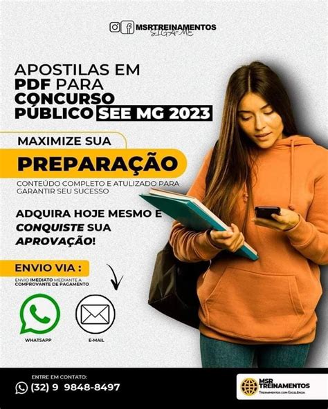 Apostila SEE MG 2023 PEB Específicas e Comum a todos os cargos MSR