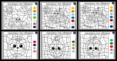 Dibujos para colorear por números Imagenes Educativas