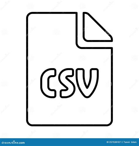 File Csv Icon Stock Vector Illustration Of Sign Design 257538107