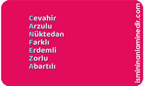 C Harfi ile Başlayan isimler arşivleri İsminin Anlamı Nedir