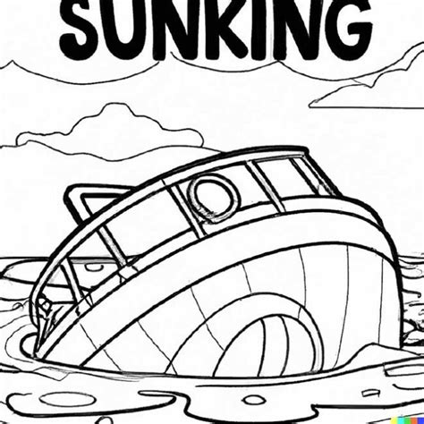 Desenhos De Barco Afundando Para Imprimir E Colorir Pintar