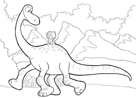 Coloriage Le Voyage d Arlo Gratuit Pour les Enfants télécharger et