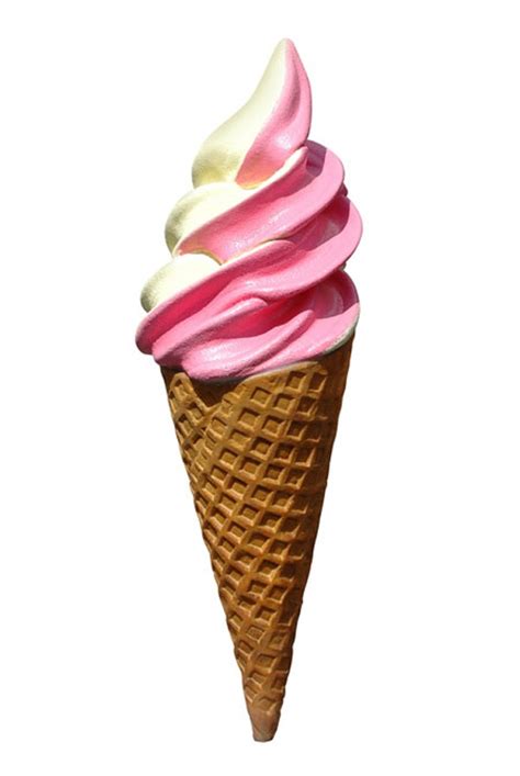 Pink And White Soft Ice Cream Cone Mmm Recette De Glace Italienne