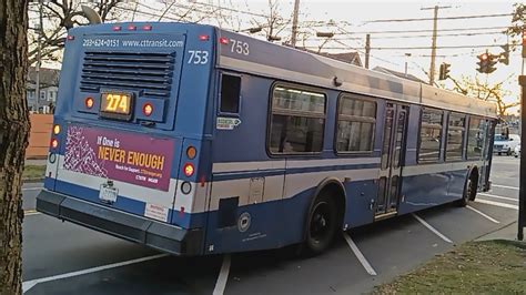 CTTransit 2007 New Flyer D40LF 753 On The 274C 1 YouTube
