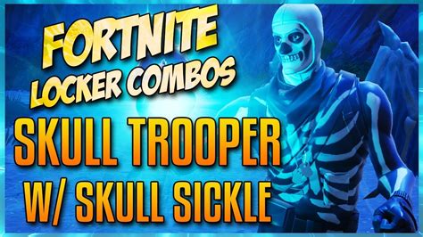 FORTNITE LOCKER COMBOS SKULL TROOPER W SKULL SICKLE VALKYRIE WINGS