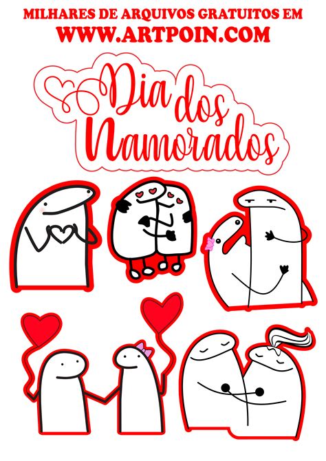 Dia dos namorados topper de bolo para imprimir grátis png