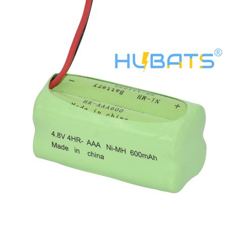 Ni MH AAA 4 8v Rechargeable Battery Pack 22 Square Shape 600mAh Hubats