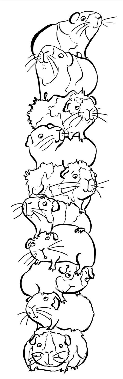 A Line Drawing Of Cats With Their Heads In The Same Direction All Lined Up