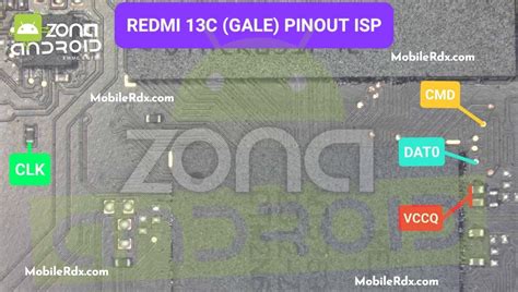 Xiaomi Redmi 13C ISP EMMC PinOUT Test Point