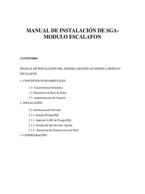 manual de instalación pdf postgre sql servidor computación