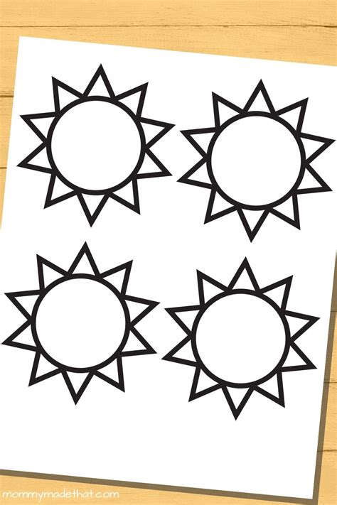 Sun Stencil Printable