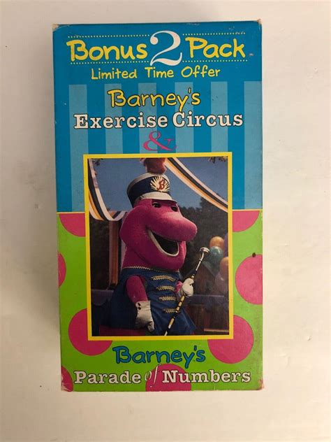 Barney Exercise Circus Parade Of Numbers Vhs Barney The Dinosaur The