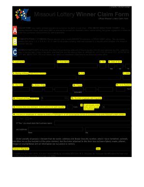 Lottery Claim Form Fill Out And Sign Printable PDF Template SignNow