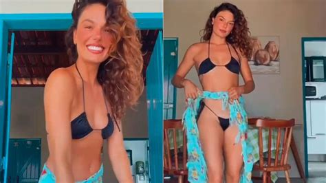 Cenapop Isis Valverde arrisca dancinha de biquíni e recebe elogios