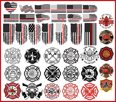 Firefighter SVG Bundle Fire Dept Svg Fireman Svg Fire Department Svg
