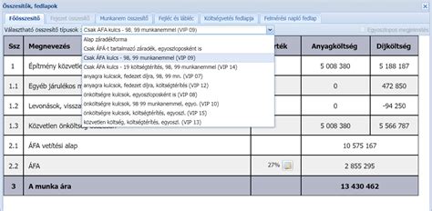 TERC Különleges munkanemek használata a TERC ETALON rendszerében