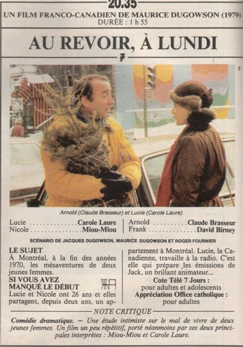 Au revoir à lundi 1979