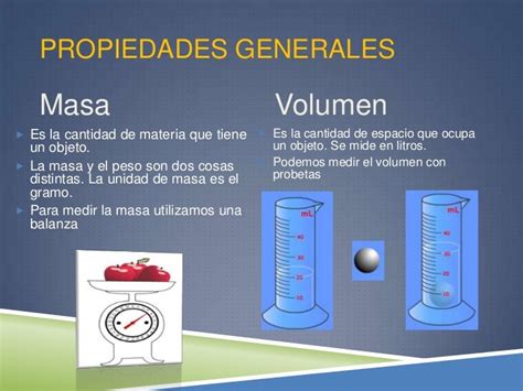 Masa Y Volumen La Fisica Y Quimica
