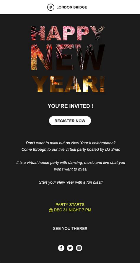 Best New Year Holiday Email Templates TargetBay
