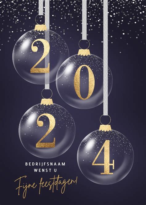 Zakelijke Kerstkaarten 2024 Kerstballen Kaartje2go