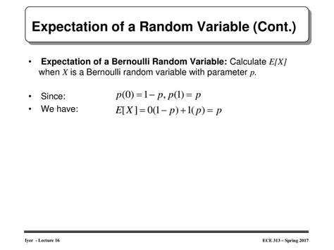 expectations of random variables functions of random variables ppt download