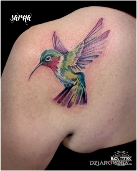 Tatua Ptak Kolorowy Tatua Autor Studio Haza Tattoo Dziarownia Pl