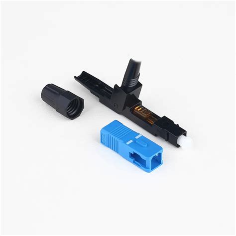 Conector rápido SC UPC de 100 piezas 60mm FTTH fibra óptica SC H01