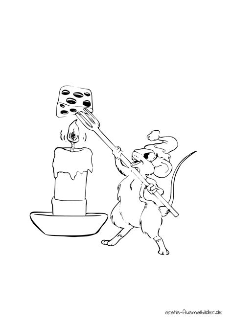 Ausmalbild Maus Mit K Se Kostenlose Malvorlagen Bei Gratis