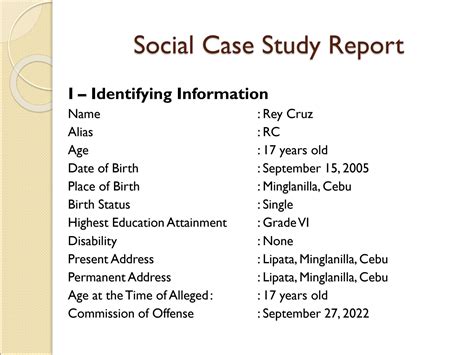 Solution Sample Social Case Study Report Cicl Studypool