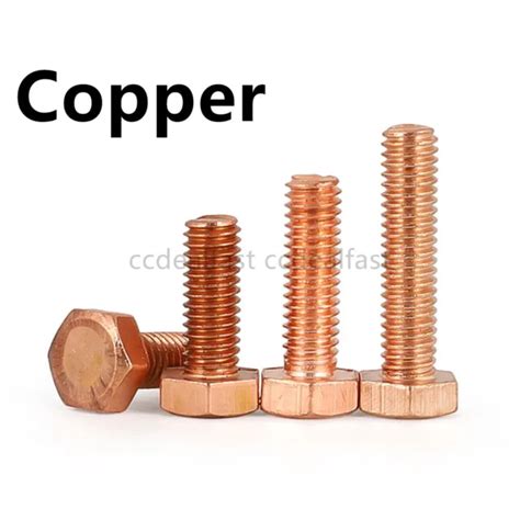 SOLID PURE COPPER Allen Screws Hex Head Bolts M3 M4 M5 M6 M8 M10 M12