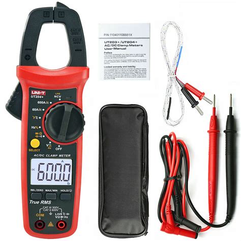 Pinza Amperimétrica UNI T UT204 AC DC Multímetro Kikotools