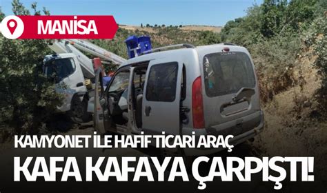 Kamyonet ile hafif ticari araç kafa kafaya çarpıştı 2 yaralı GÜNCEL