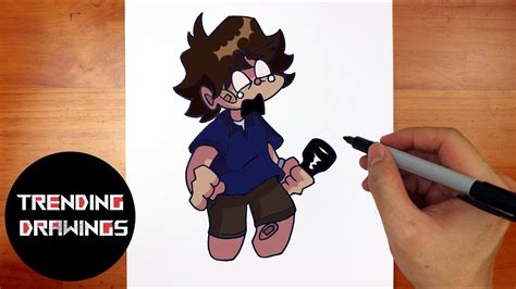 Cómo dibujar el personaje FNF MOD Gregory Easy paso a paso