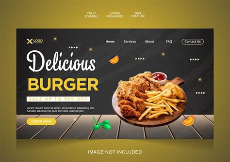 Página inicial da loja online de comida asiática e design de modelo de