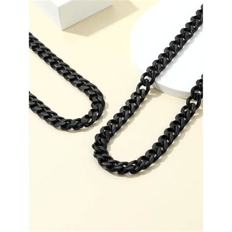 Chaîne Collier Cubaine Homme Femme De 3 6 9 12Mm En Acier Inoxydable