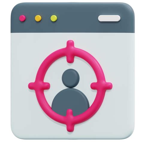 Premium PSD Target 3d Render Icon Illustration