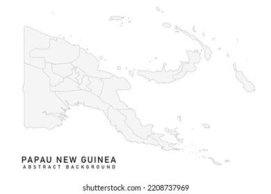 Papua New Guinea Political Map Administrative Stock Vector Royalty