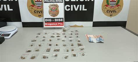 DISE da Polícia Civil de Bragança Paulista prende homem por tráfico de