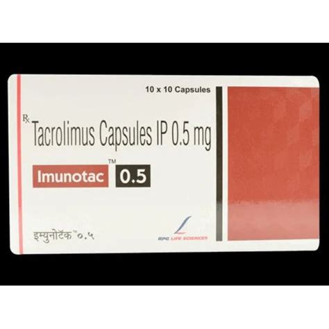 Imunotac Tacrolimus Mg Capsules Recommended For Anti Infective
