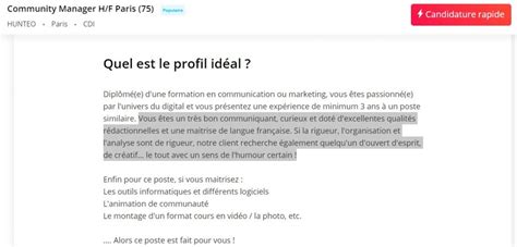 R Diger Une Offre D Emploi Exemples Et Mod Le Pour S Inspirer